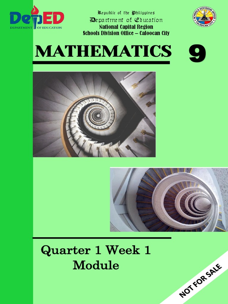 Math 9 Q1 Week 1 | PDF | Quadratic Equation | Factorization