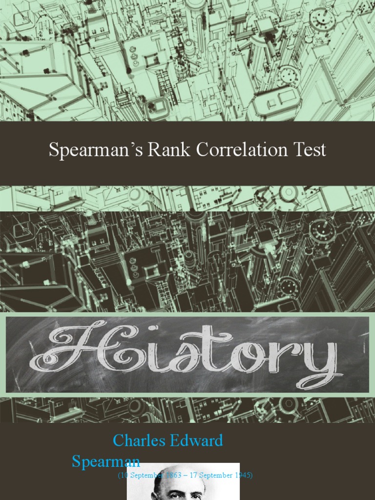 Spearman's Rank Correlation Test | PDF | Spearman's Rank Correlation ...
