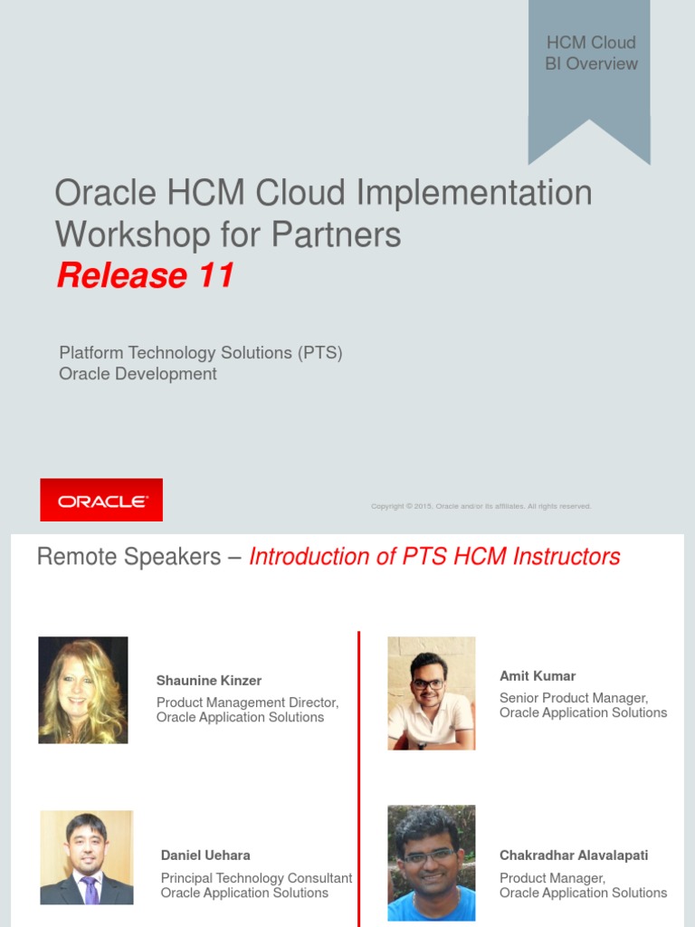 00.oracle HCM Cloud R11 BI - Report | PDF | Oracle Corporation ...