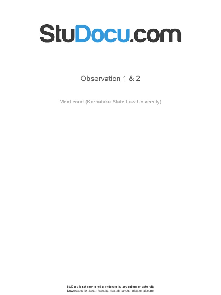 Observation-1-2 Civil & Criminal Case | PDF