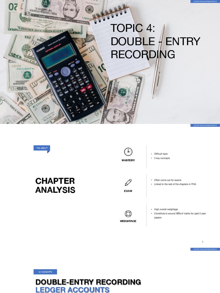 (POA) Chapter 4 - Double Entry Recording | PDF | Debits And Credits | Service Industries