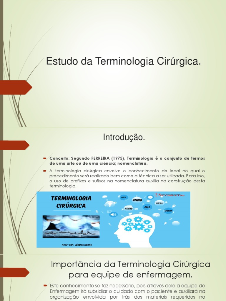 Estudo Da Terminologia Cirúrgica | PDF | Câncer | Cirurgia