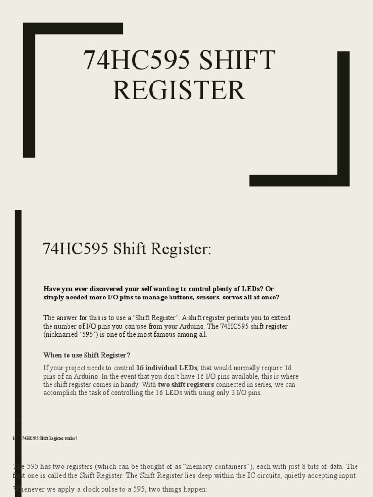 74HC595 Shift Register | PDF | Computer Engineering | Electronic Circuits
