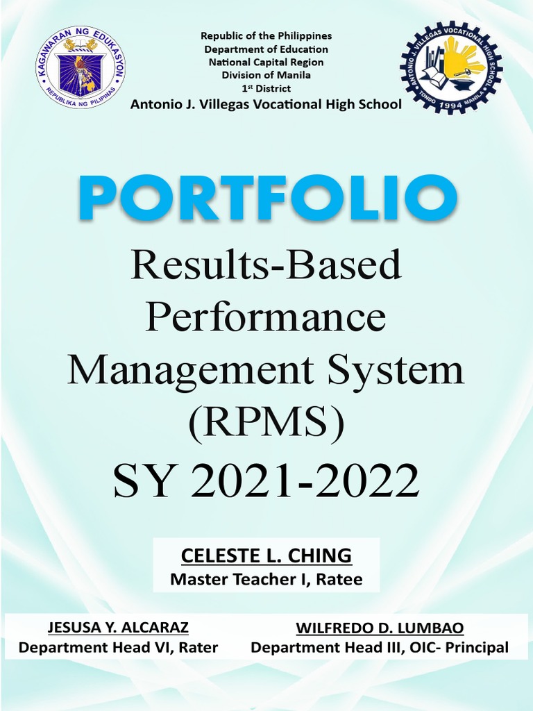 E Rpms Portfolio CHING | PDF | Learning | Teaching Method