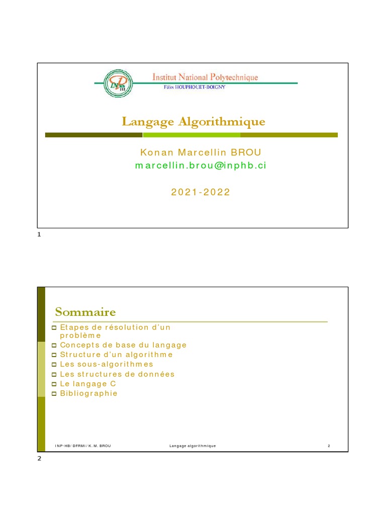 CH 3 Algorithm e | PDF | Programmation informatique | Tableau (structure de données)