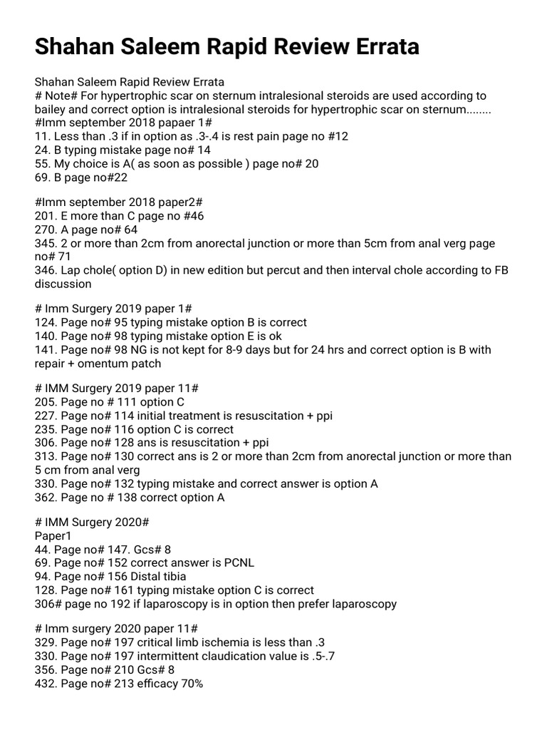Rapid Review Possible Typing Errors and Mistakes by DR Hameed Dawar ...