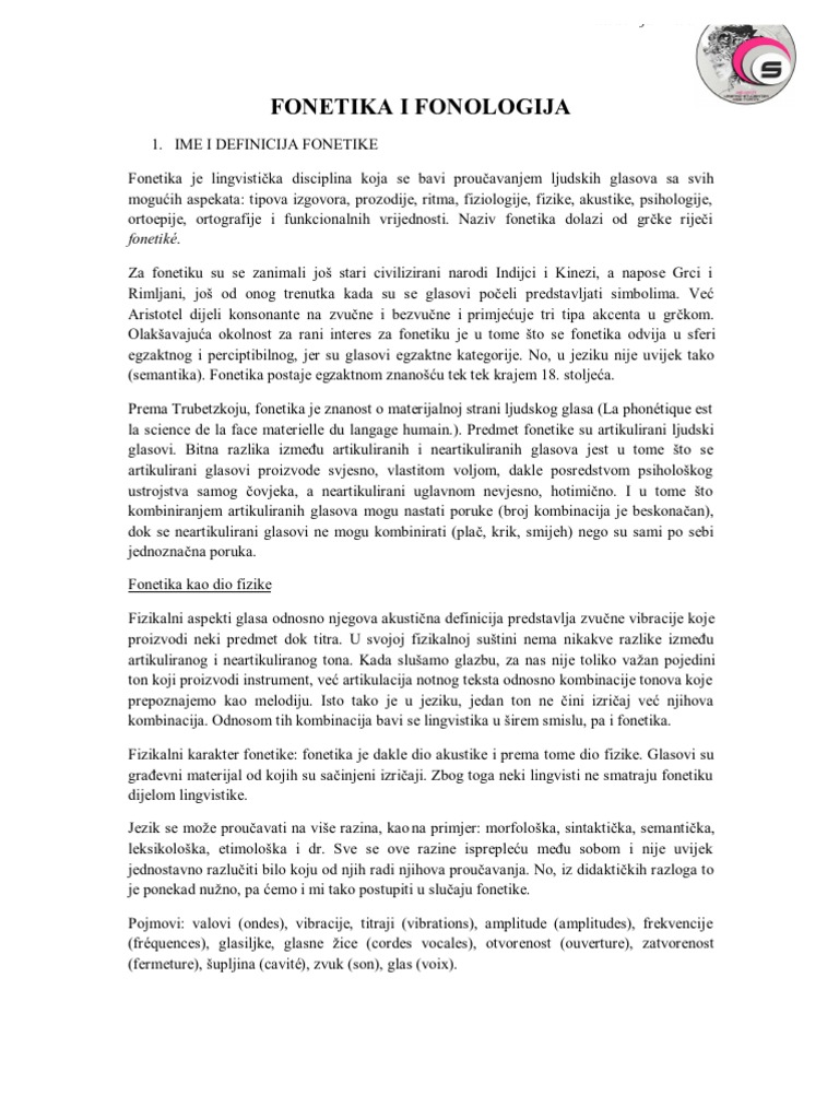 Fonetika I Fonologija | PDF