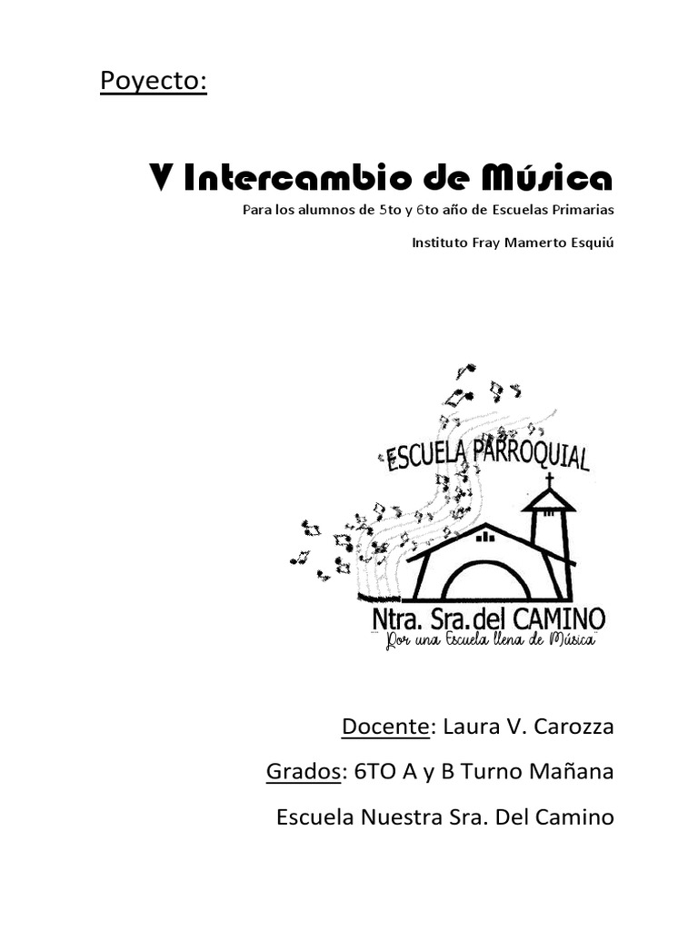 V Intercambio de Música: Un proyecto para fomentar el aprendizaje y disfrute de la música entre ...