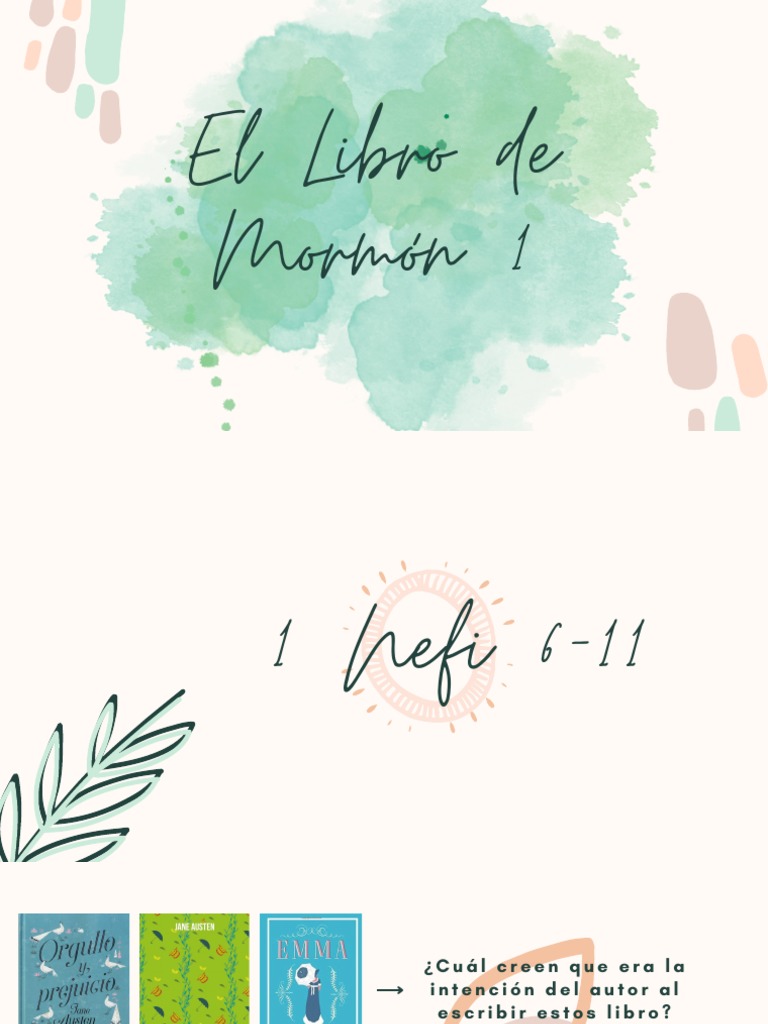 3 Clase Del Libro de Mormón 1 | PDF | Libro de Mormón | espíritu Santo