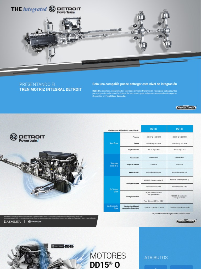 Cascadia - Ficha Técnica Tren Motríz | PDF | Eje | Transporte