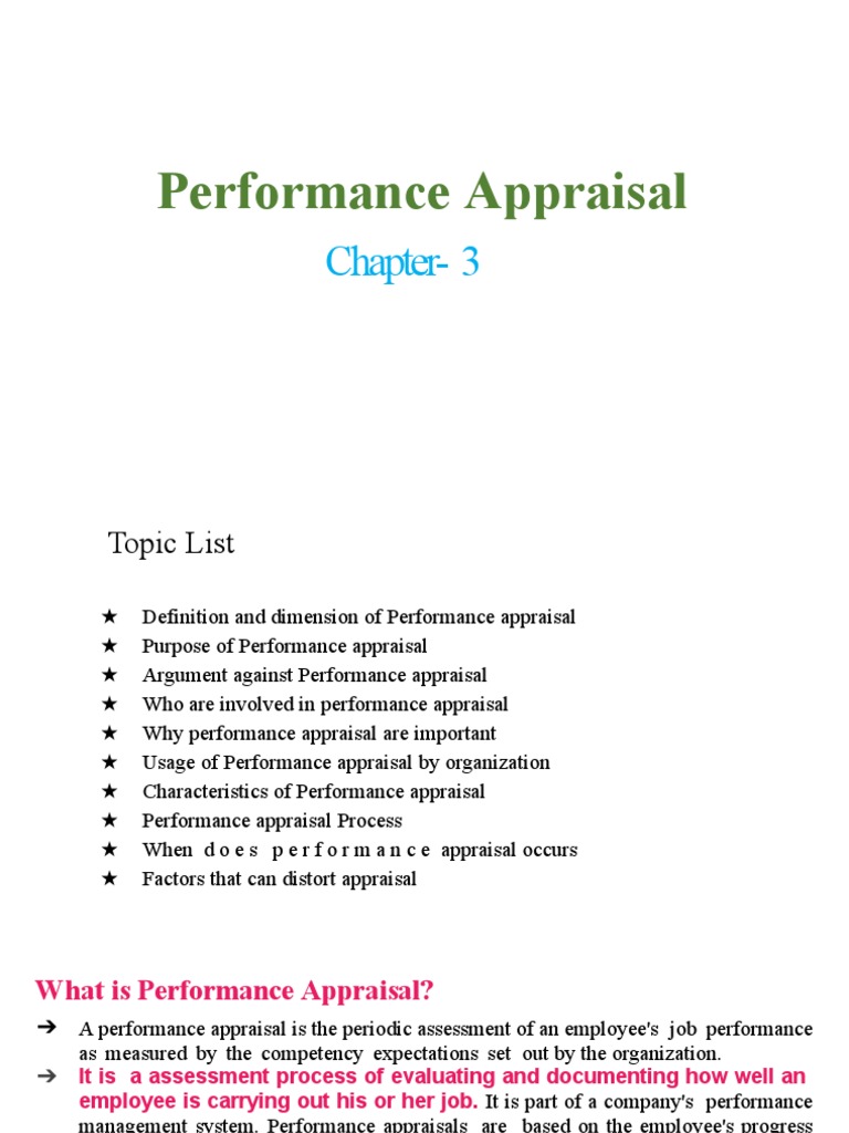 Performance Appraisal Process and Dimensions | PDF | Performance ...