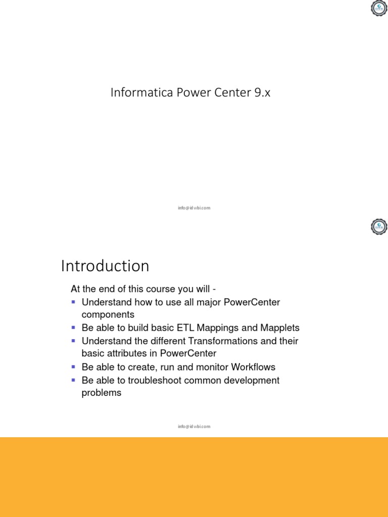 PowerCenter 9.x ETL Overview | PDF | Databases | Cache (Computing)