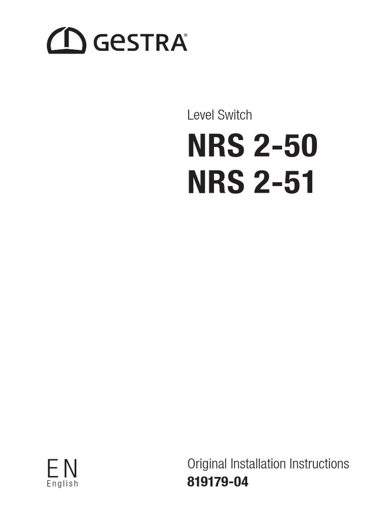 NRS 2-50 NRS 2-51: Level Switch | PDF | Switch | Parameter (Computer ...