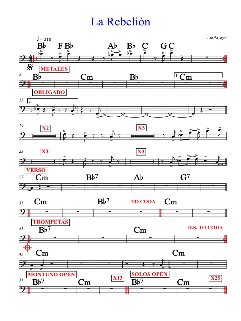 La Rebelión - Partitura Completa | PDF