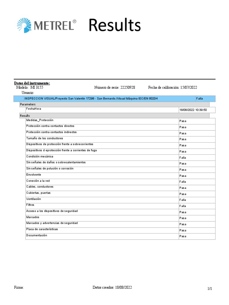 Inspección Visual Proyecto San Valentin 17298 - San Bernardo. | PDF ...