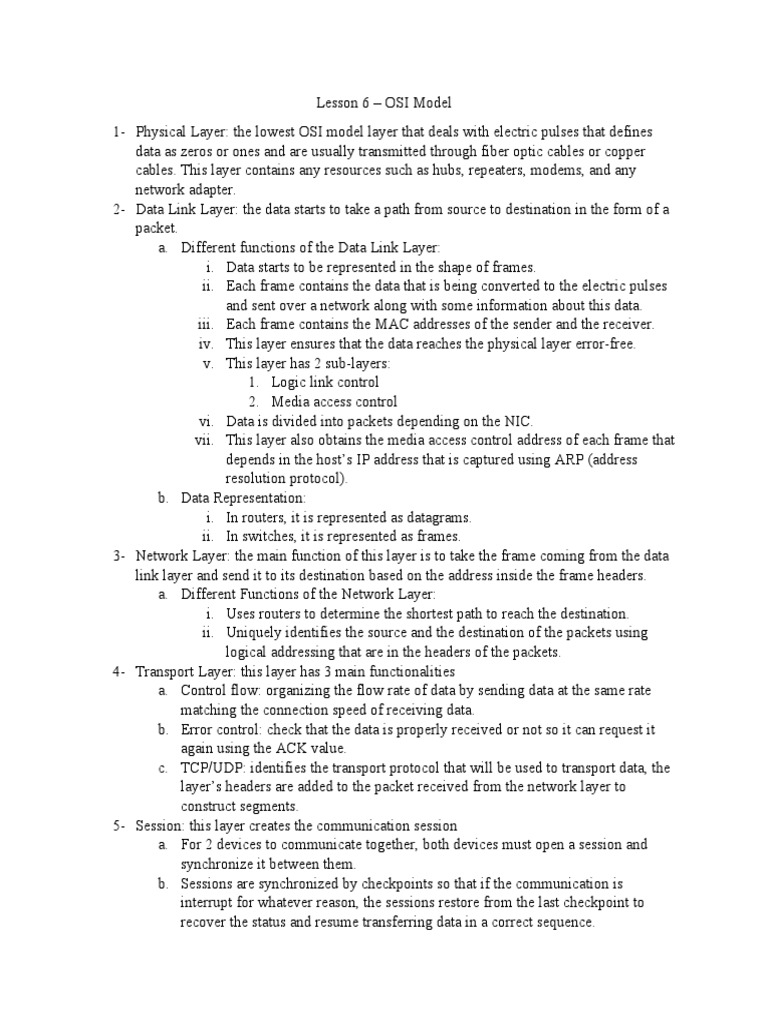 OSI Model | PDF | Internet Protocol Suite | Osi Model