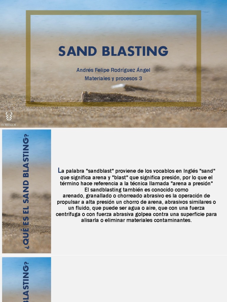 Presentación SandBlasting | PDF | Dolor lumbar | Abrasivo