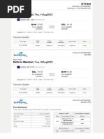 E-Ticket Spicejet Invoice | PDF | Airlines | Airport