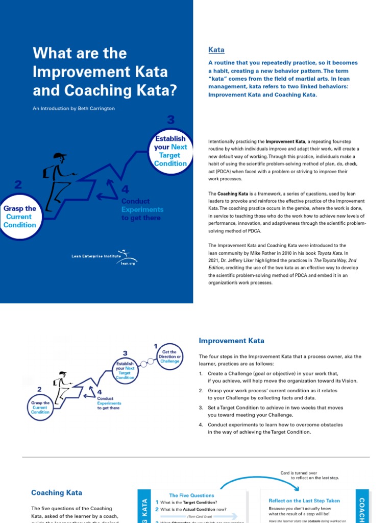 What Are The Improvement Kata and Coaching Kata? | PDF | Kata | Learning