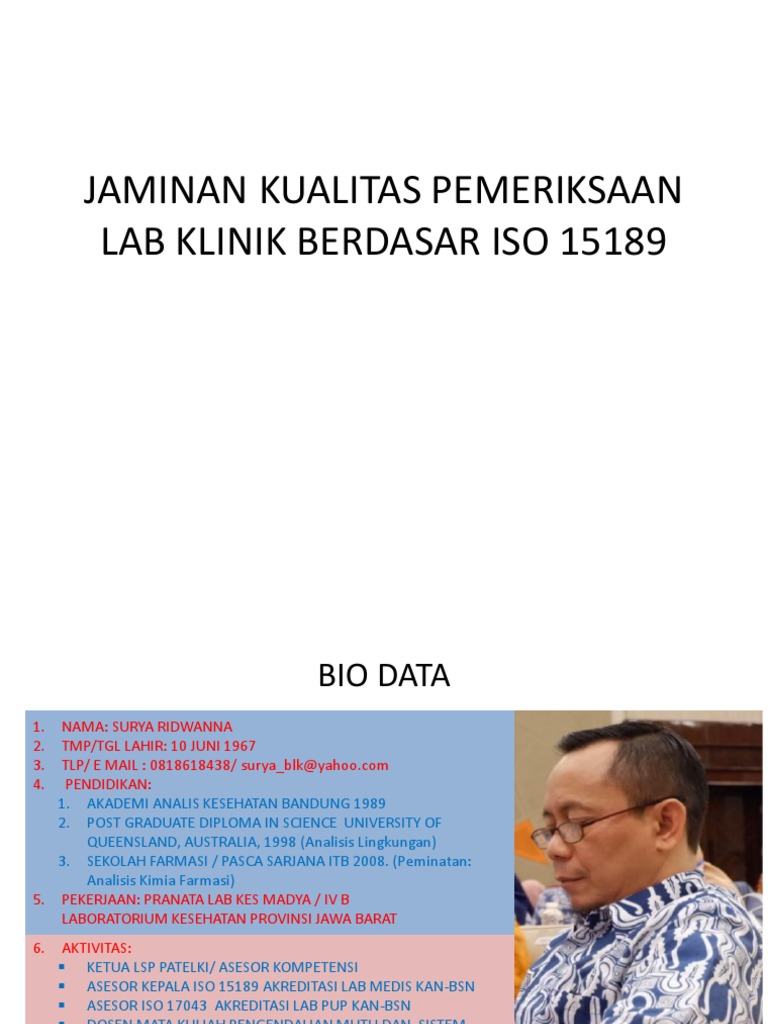 PENGANTAR Jaminan Kualitas Lab Klinik | PDF