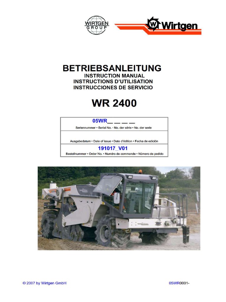 WR2400 - Manual Do Operador | PDF