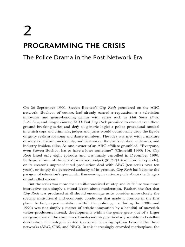 Nichols Pethick Programming The Crisis1 | PDF | Hbos | Nielsen Ratings