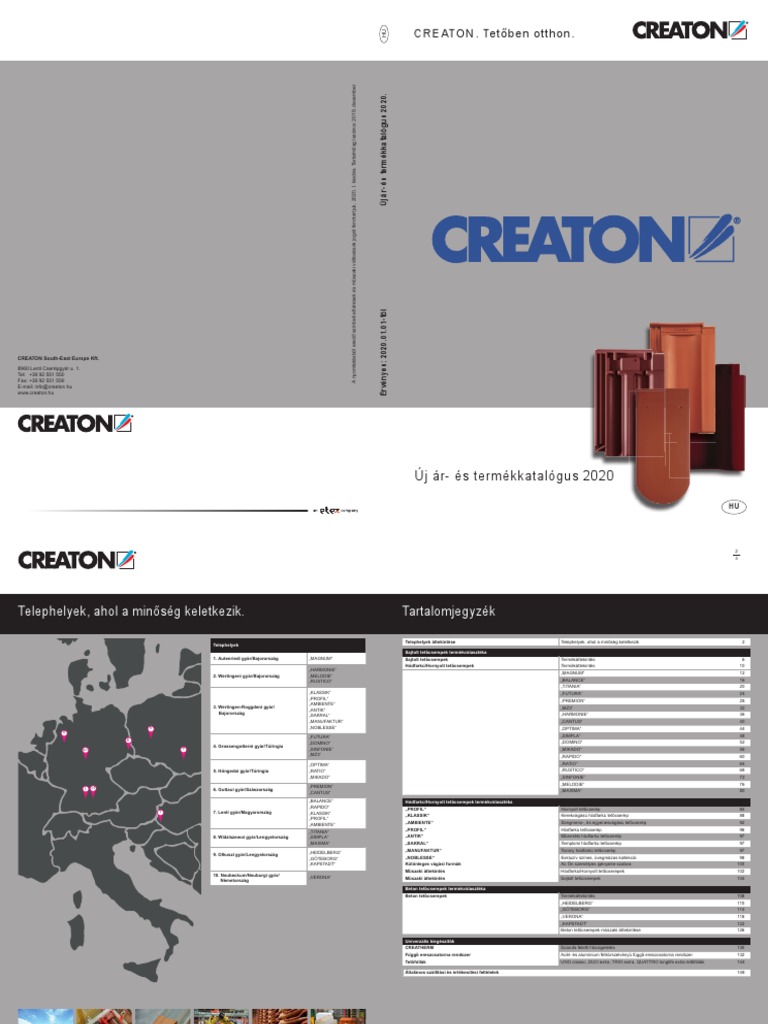 CREATON Árjegyzék 2020 | PDF