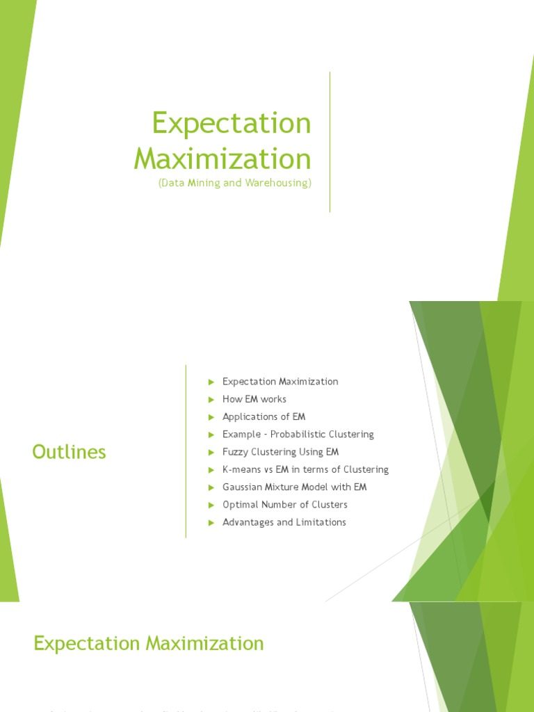 Expectation Maximization Pdf Cluster Analysis Teaching Mathematics
