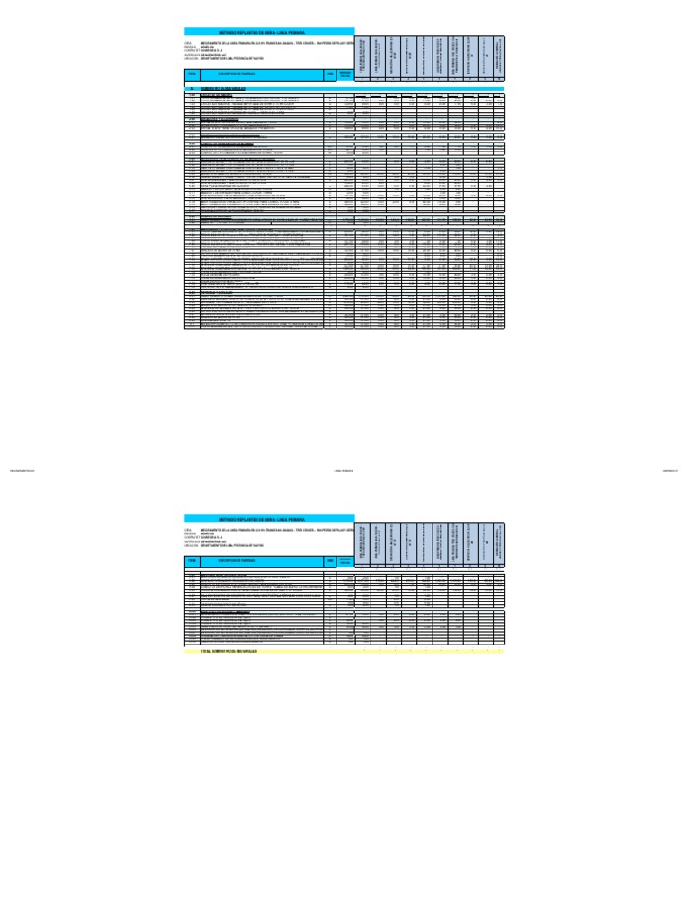 M - METRADO - LP - SER QUINCHES (Rev 10) | PDF | Ingeniería de Edificación | Máquinas