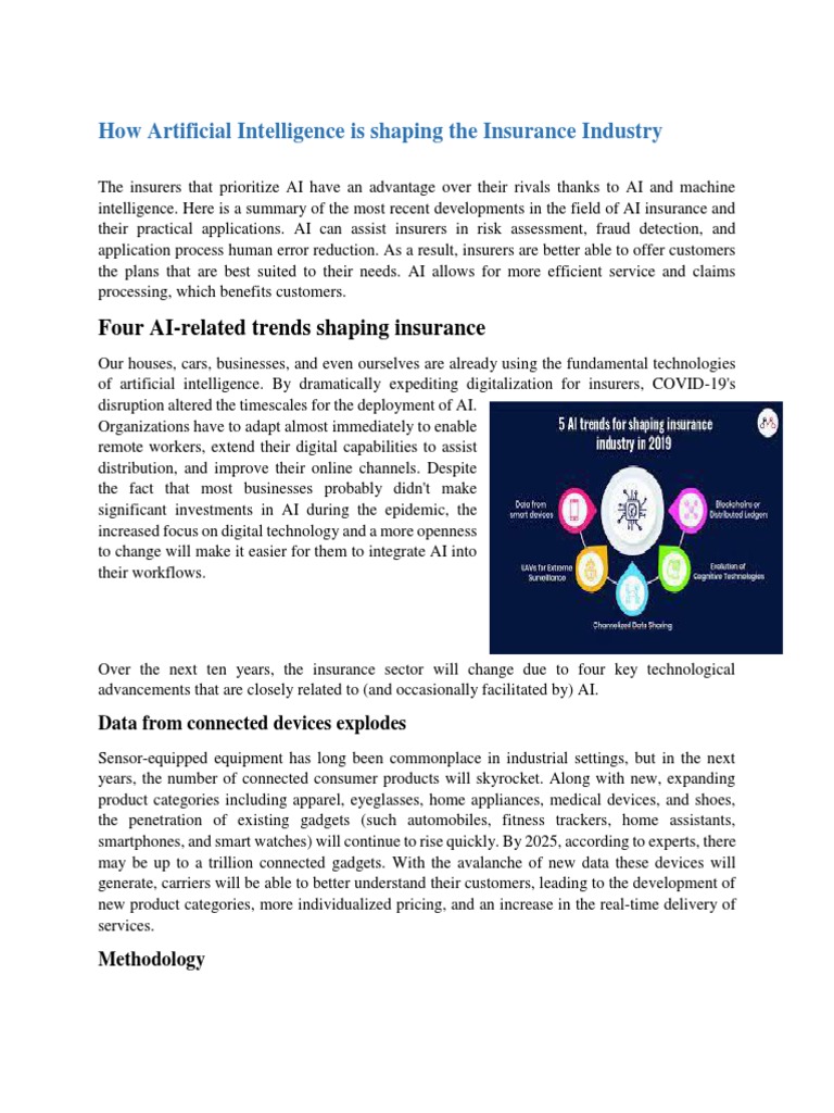 How Artificial Intelligence Is Shaping The Insurance Industry | PDF ...