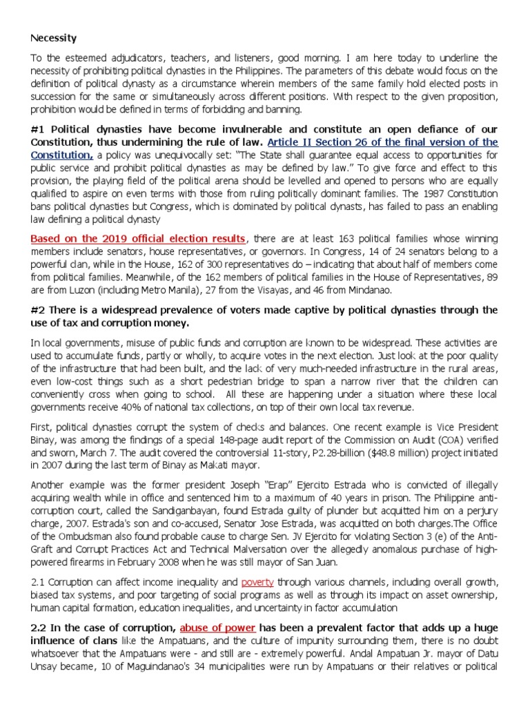 Article II Section 26 of The Final Version of The Constitution | PDF ...