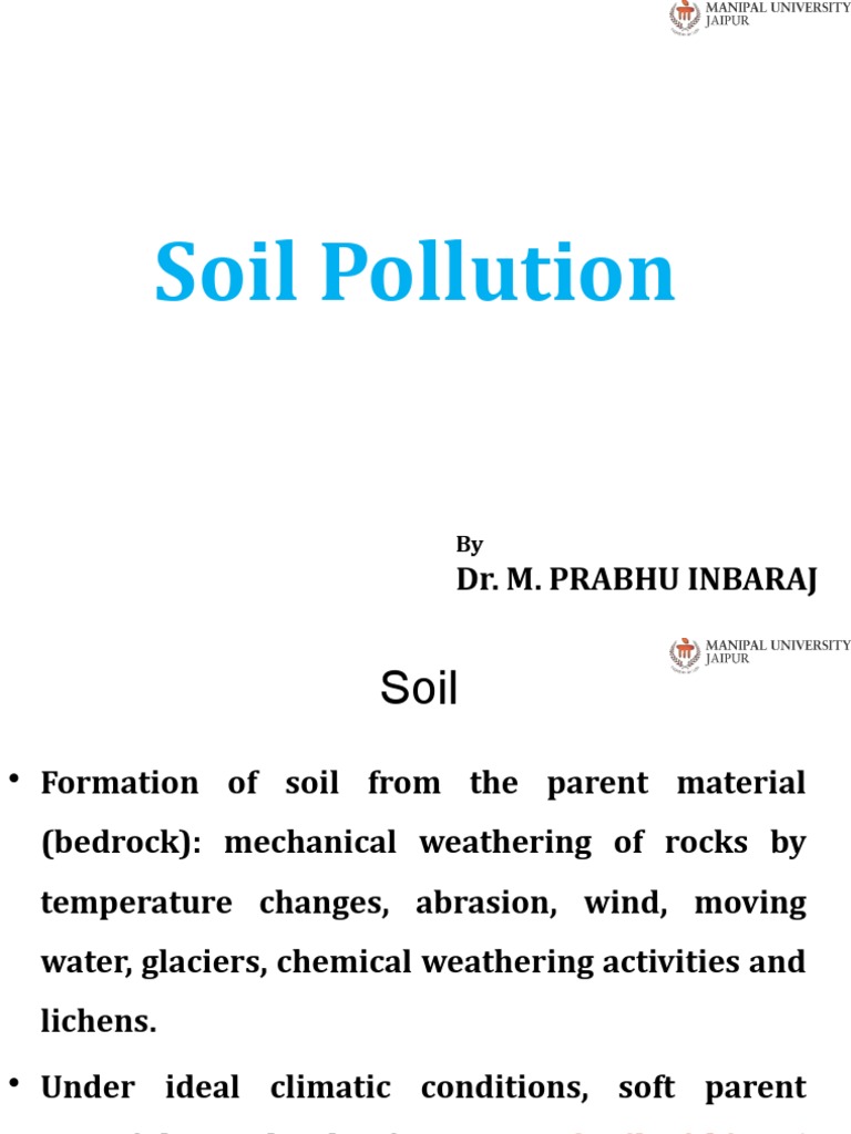 Lec 23 - Soil Pollution | PDF | Soil | Environmental Remediation