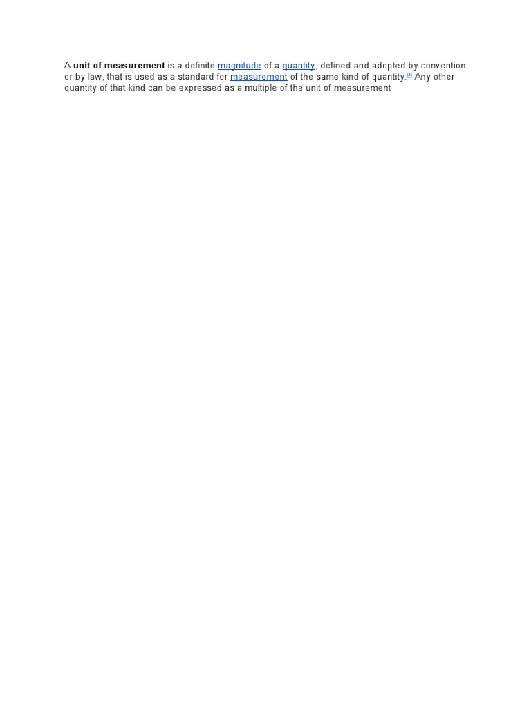 Magnitude Quantity Measurement | PDF
