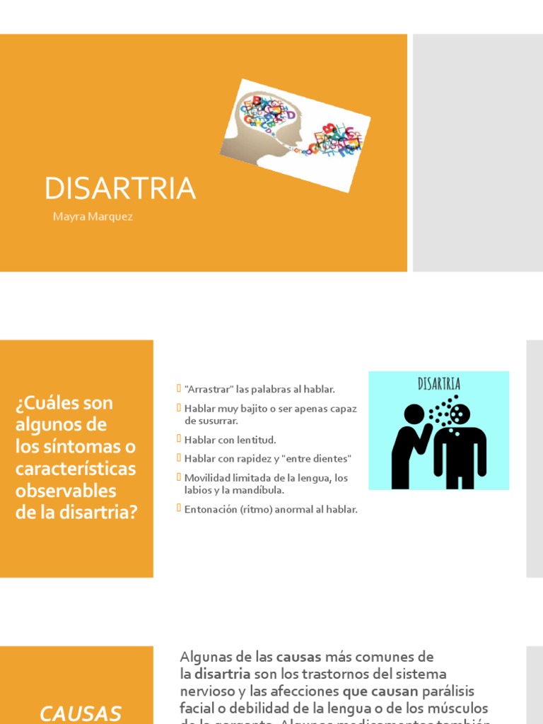 Disartria: Causas y Tratamiento | PDF | Voz humana | Medicina CLINICA