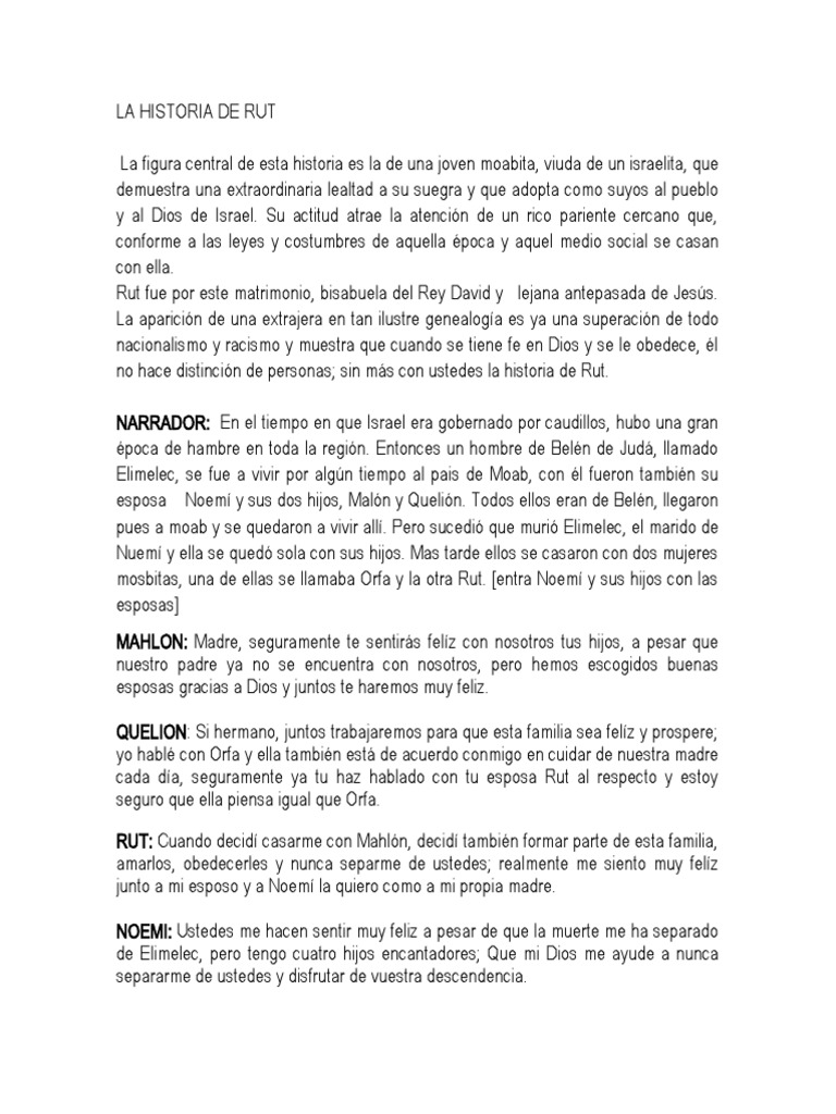 La Historia de Rut | PDF | Noemí (figura bíblica)