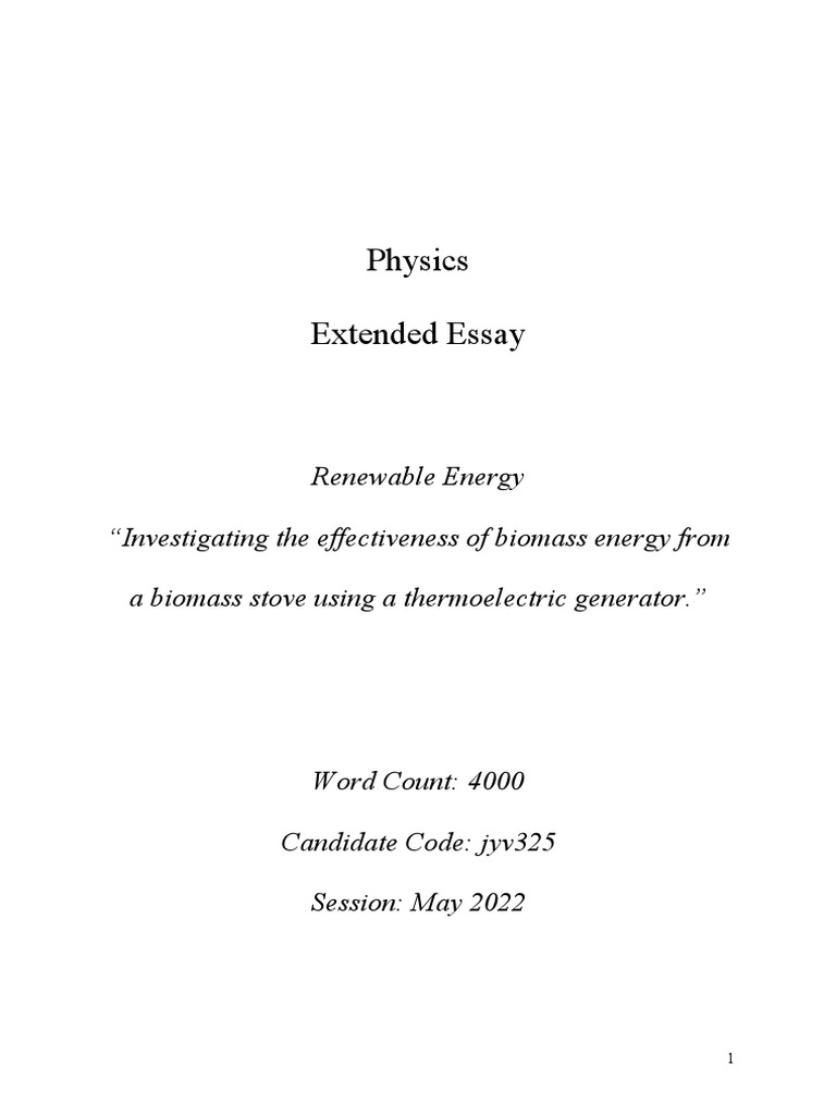 Physics Extended Essay | PDF | Heat Transfer | Thermal Conduction