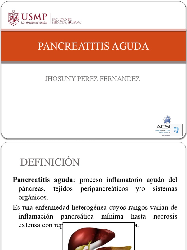 Clase Pancreatitis Aguda 2020 | PDF | Especialidades Medicas | Epidemiología