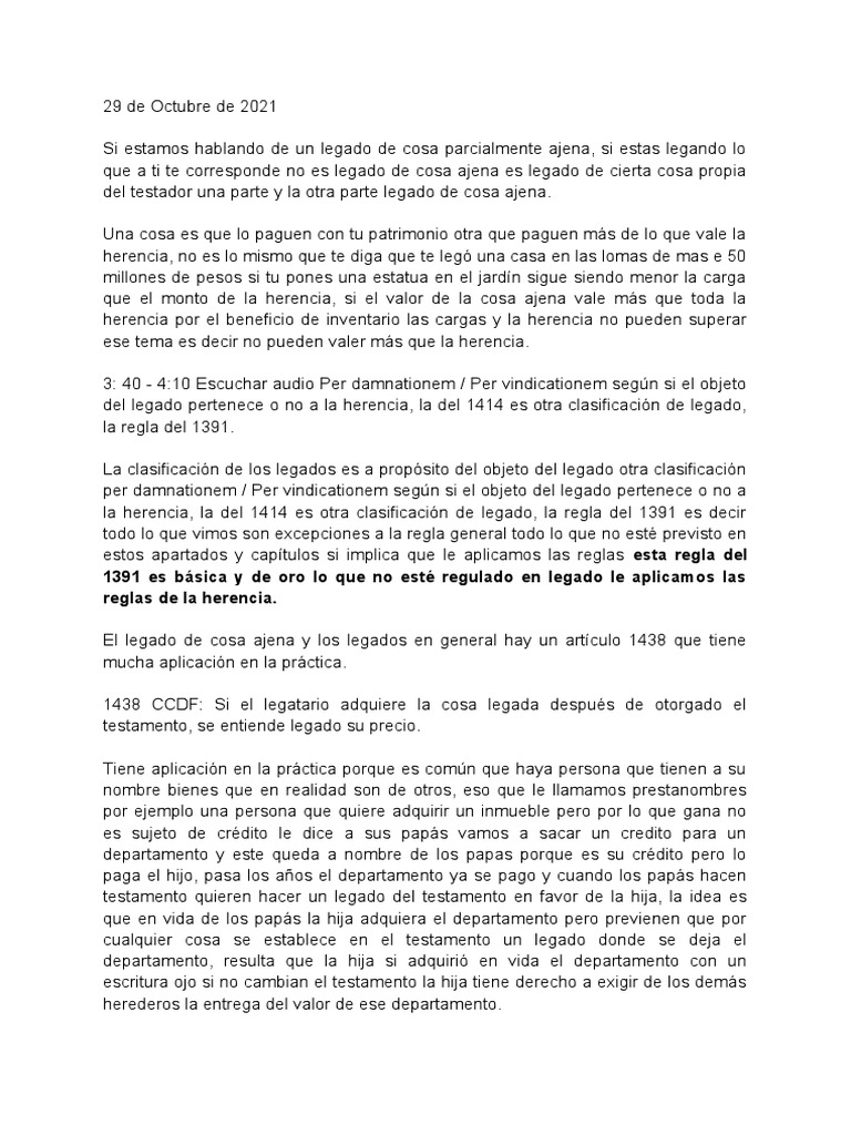 Apuntes - Beltran Lara - Sucesorio | PDF | Herencia | Voluntad y testamento