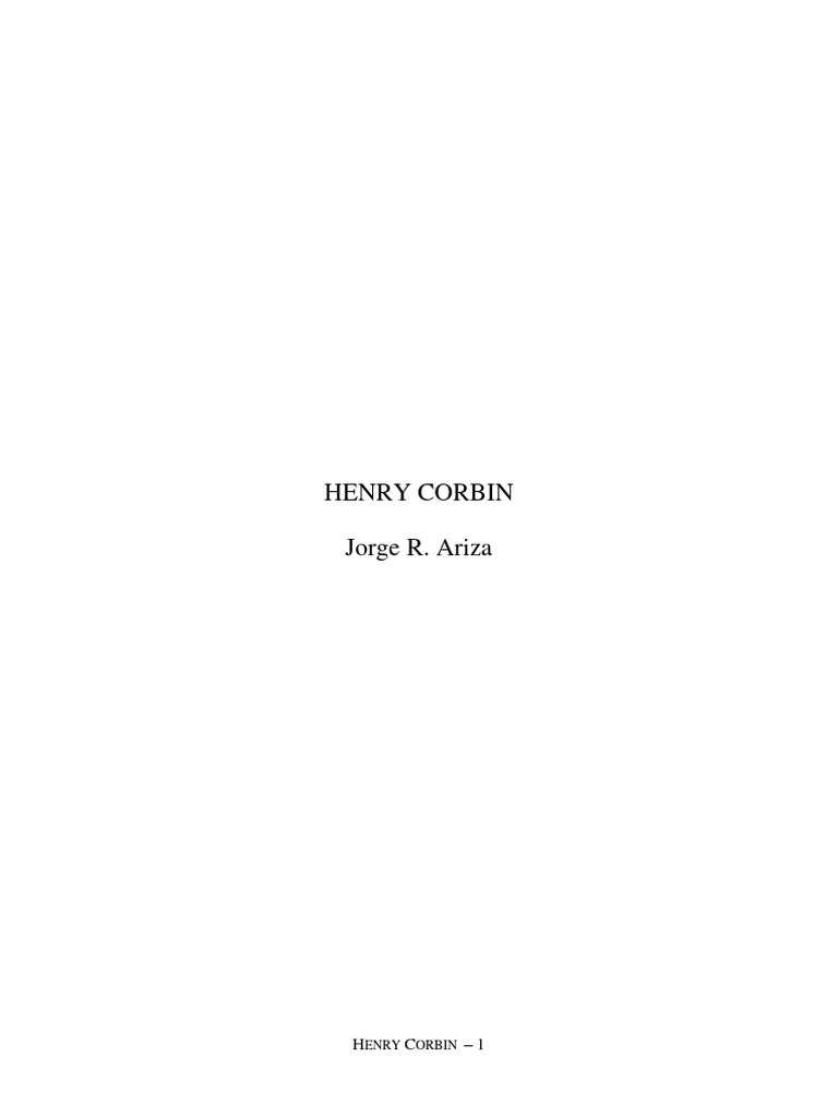 Henry Corbin | PDF | Conocimiento | Verdad