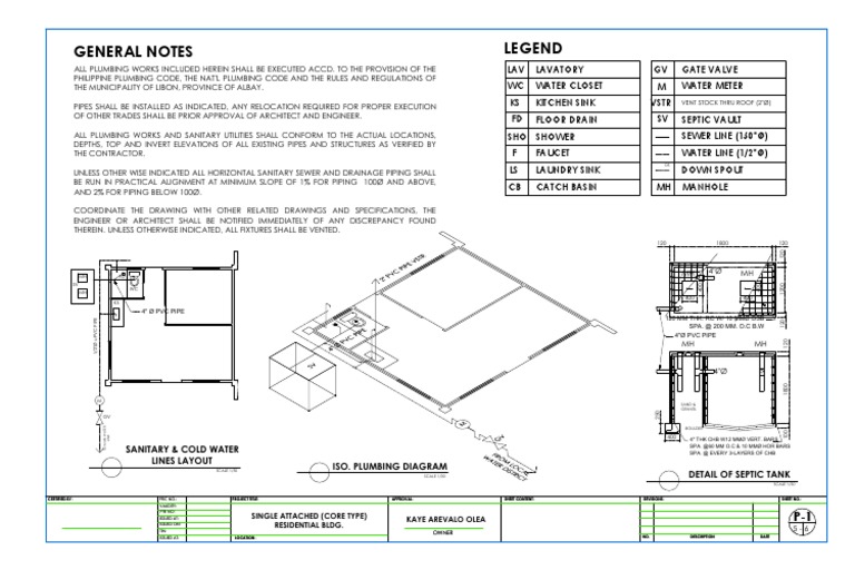 Layout P 1 | PDF | Plumbing | Sanitary Sewer