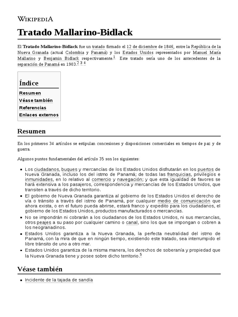 Tratado Mallarino-Bidlack | PDF | Panamá