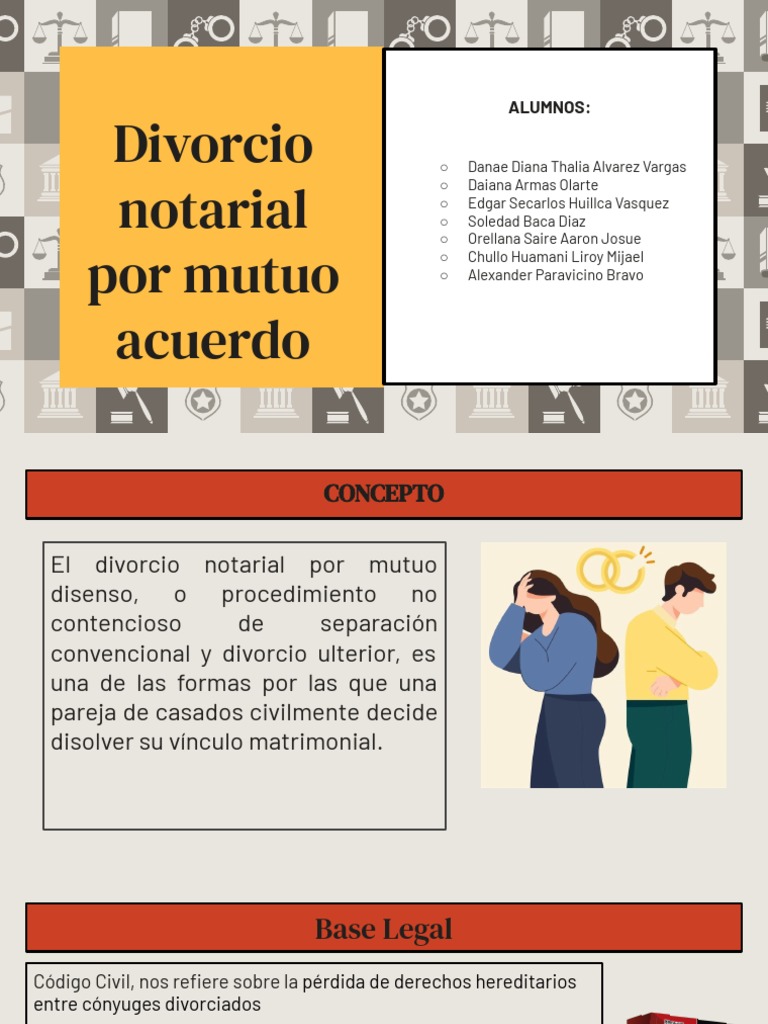 Divorcio Notarial Por Mutuo Acuerdo Pdf Divorcio Parentesco Y