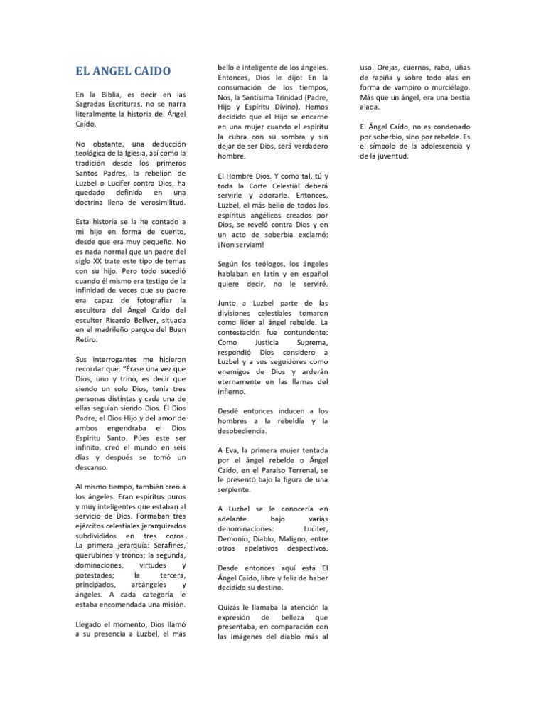El Angel Caido | PDF | Lucifer | Ángeles caídos