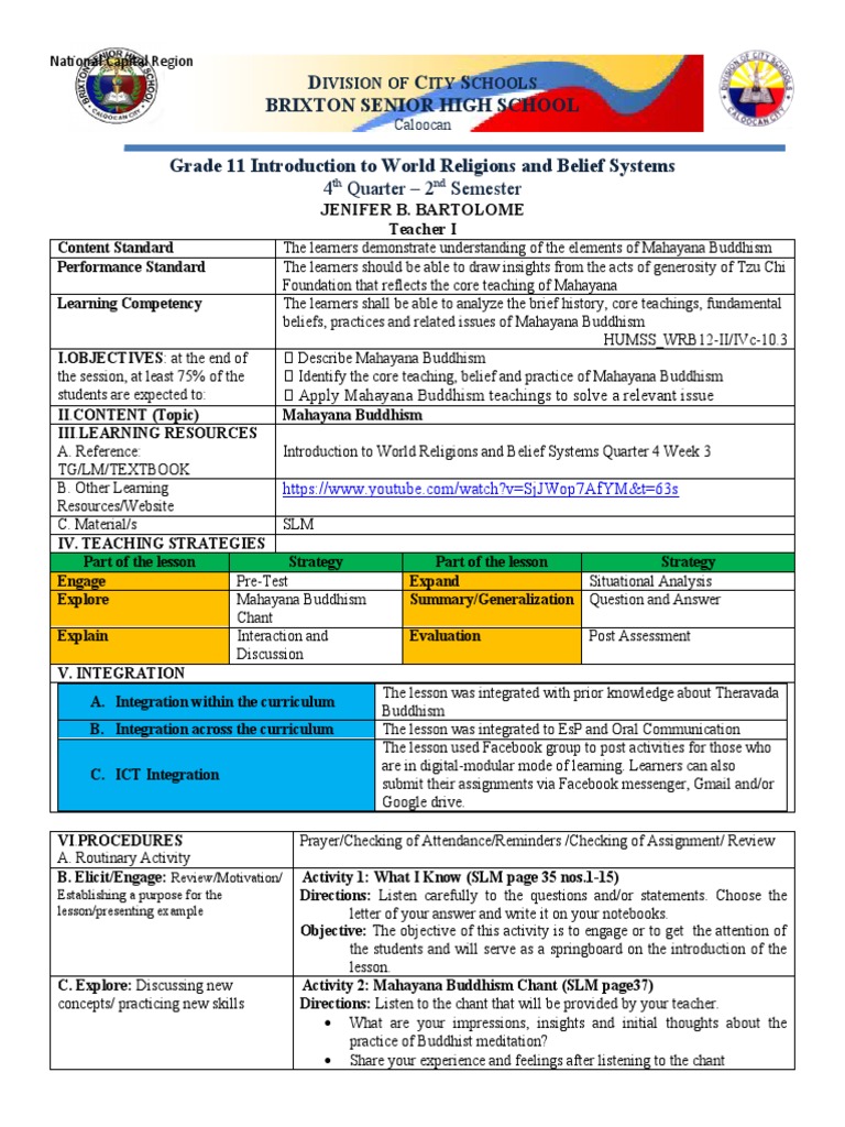 D C S Brixton Senior High School Grade 11 Introduction To World ...