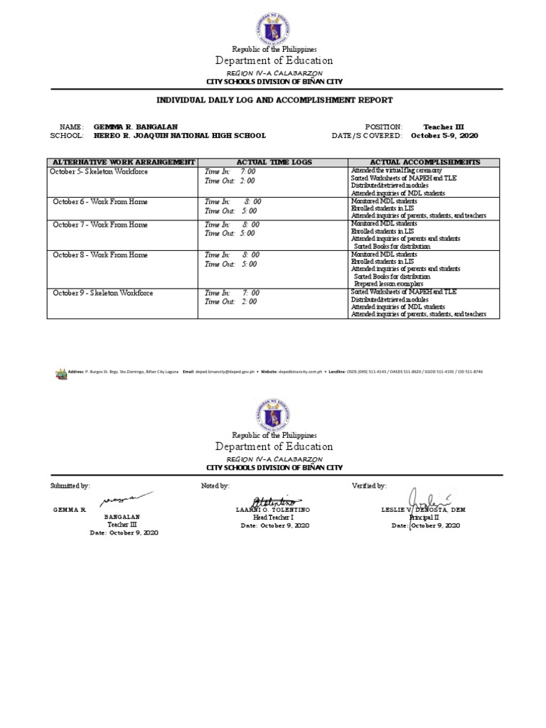 Department of Education: Republic of The Philippines | PDF