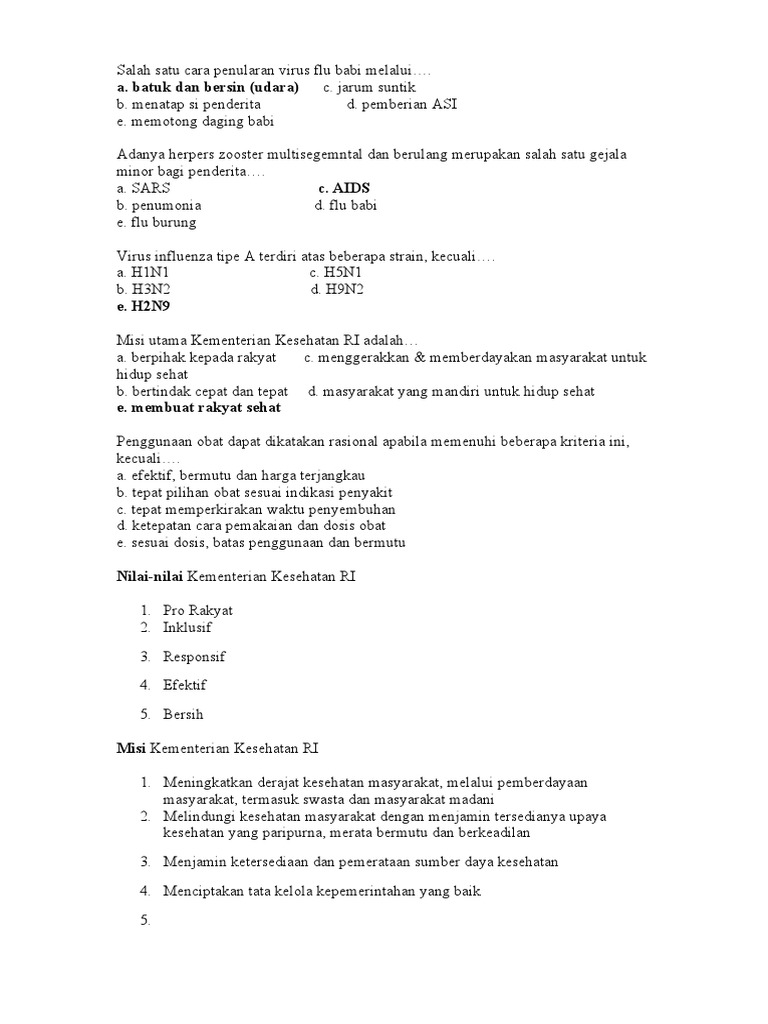Soal Soal TKB CPNS | PDF | Pengembangan Diri | Kesehatan Holistik