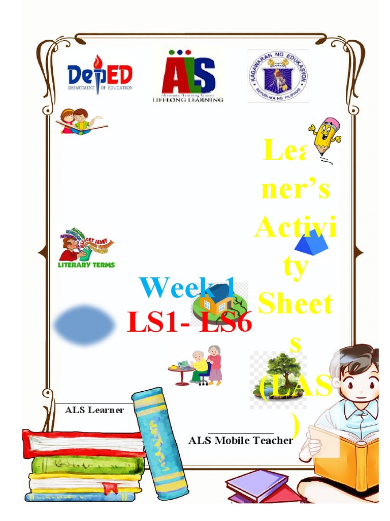 Lear Ner's Activi Ty Sheet S (Las) : Week 1 | PDF