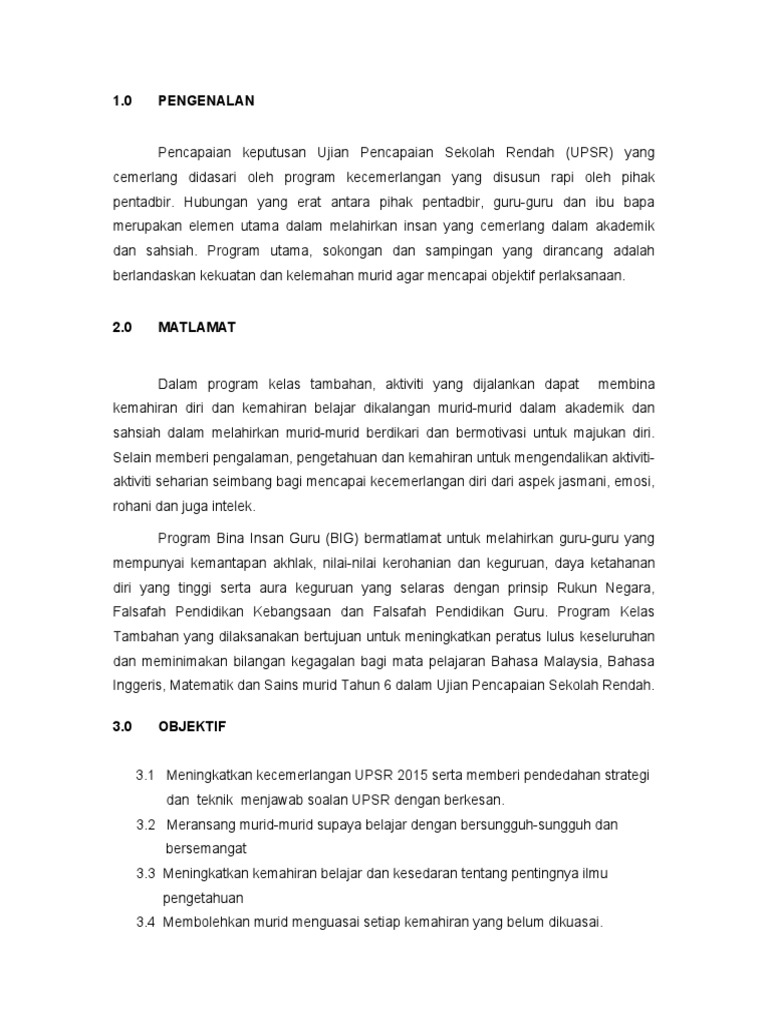 Kertas Kerja Tuisyen | PDF