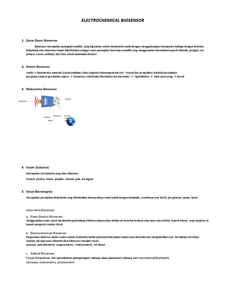 ELEKTROKIMIA BIOSENSOR: DETEKSI CEPAT DAN AKURAT | PDF
