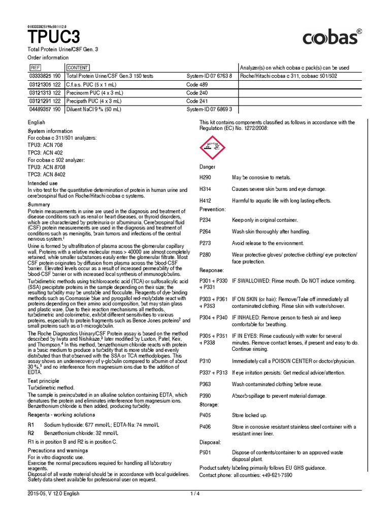Tpuc 501 | PDF | Detection Limit | Medical Specialties